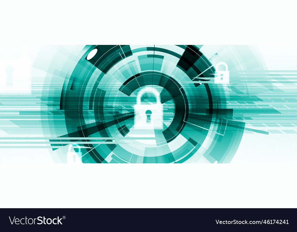 Internet digital security technology concept Vector Image