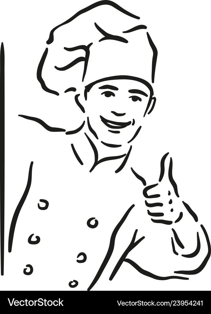 Monochrome of whiskered che Royalty Free Vector Image