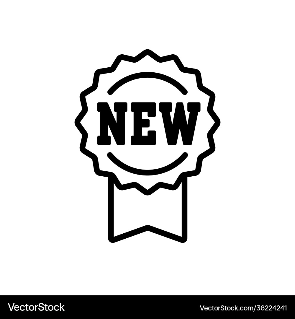New tag and ribbons icon Royalty Free Vector Image