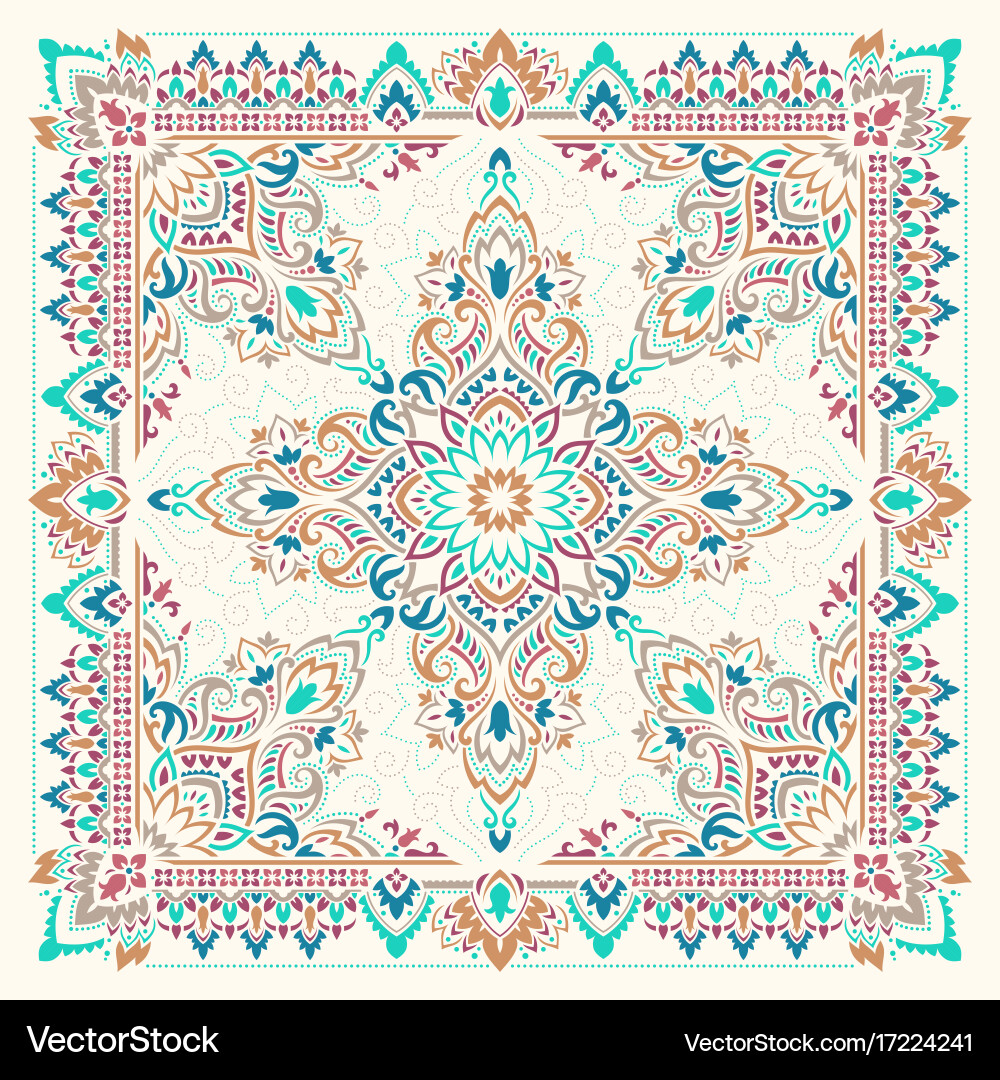 Paisley bandana print Royalty Free Vector Image