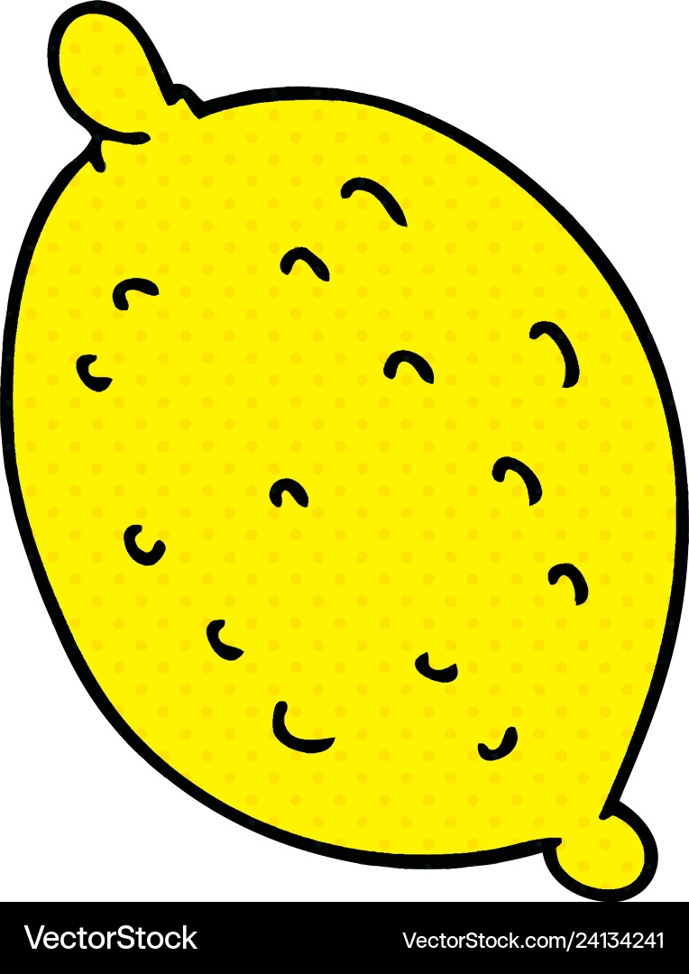 Quirky comic book style cartoon lemon Royalty Free Vector