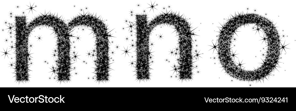 Three letters of the alphabet Royalty Free Vector Image