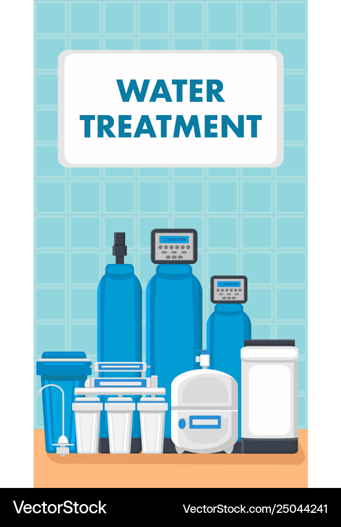 Water filters installation service flyer Vector Image