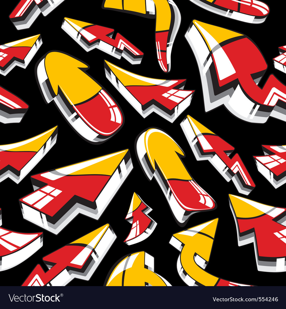 3d arrow pattern Royalty Free Vector Image - VectorStock