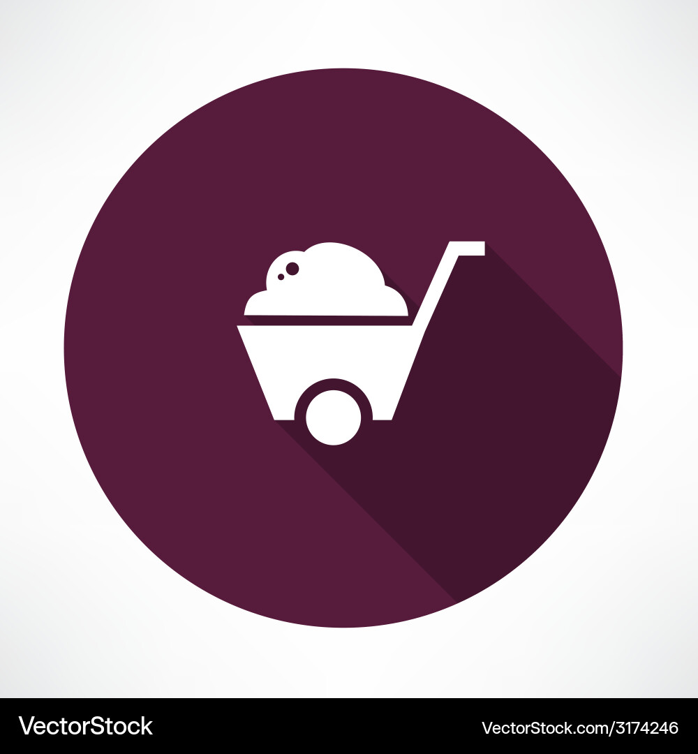 Barrow full of ground icon Royalty Free Vector Image