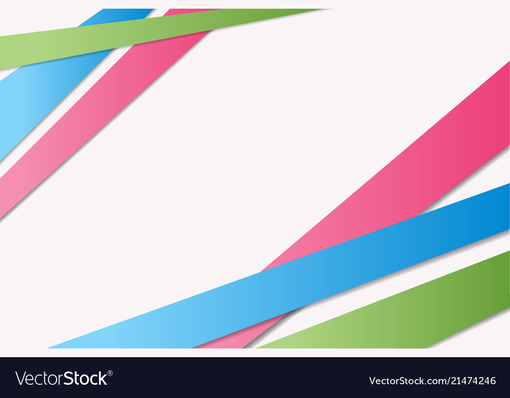 Bright greenbluepink stripes with shadowsabstract Vector Image Bright greenbluepink stripes with shadowsabstract Vector Image