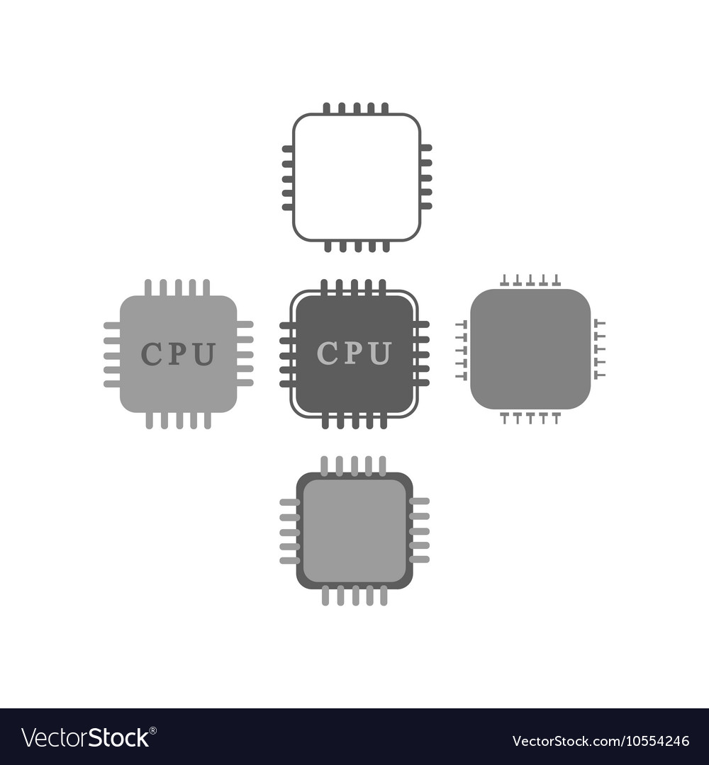 Cpu processor icon Royalty Free Vector Image - VectorStock