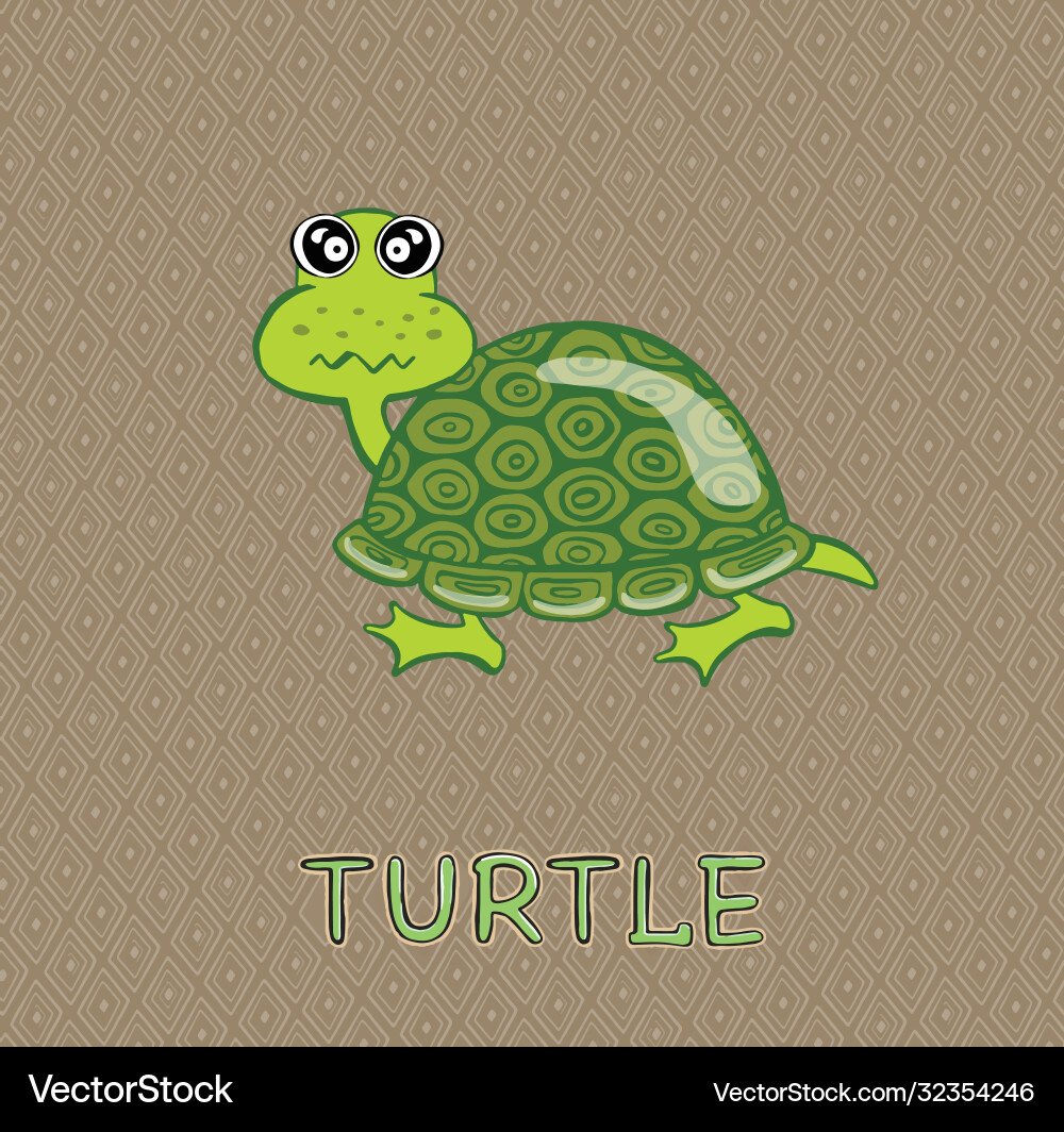 Design cute little turtle small icon for stock Vector Image