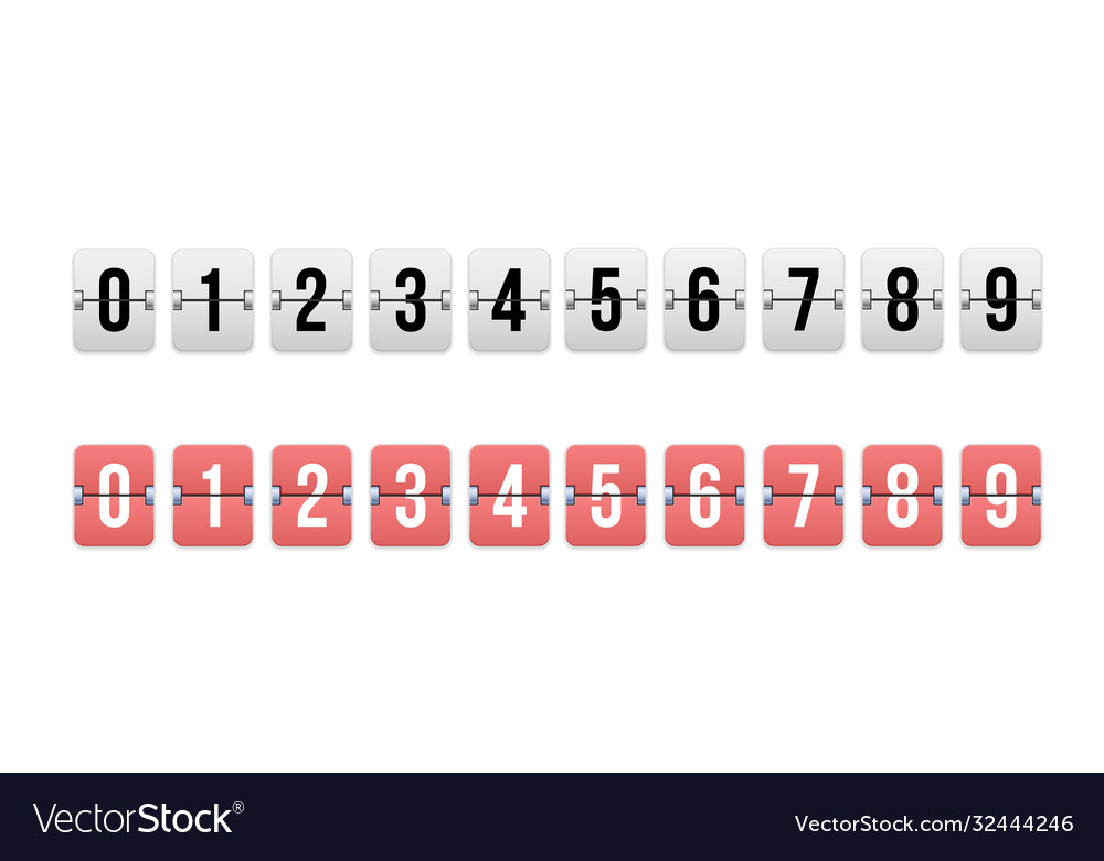 Digital timer countdown counter mechanical Vector Image