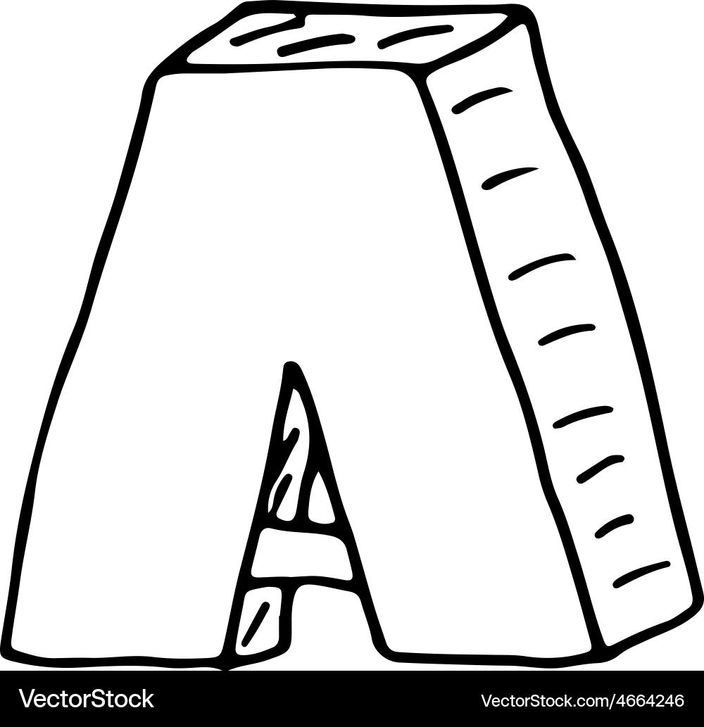English alphabet - hand drawn letter Royalty Free Vector