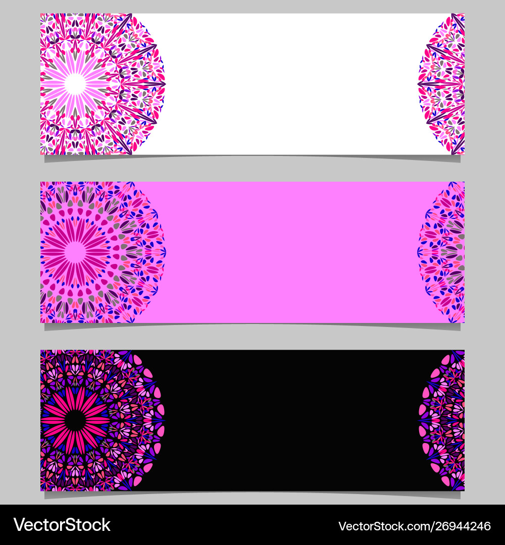 Geometrical abstract horizontal floral mandala Vector Image