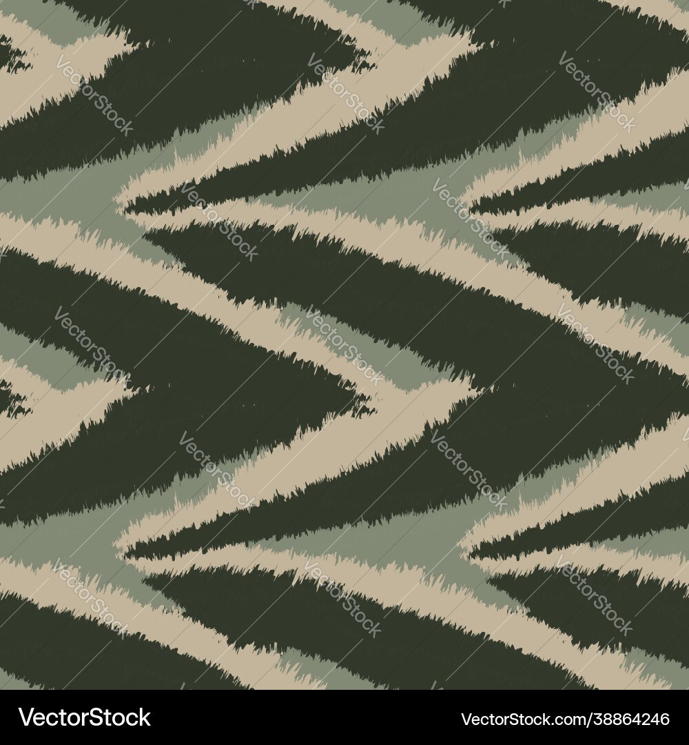 Green brush stroke fur seamless pattern Royalty Free Vector