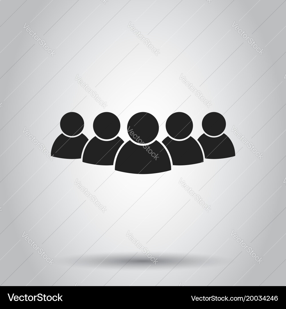 Group of people icon on isolated background Vector Image