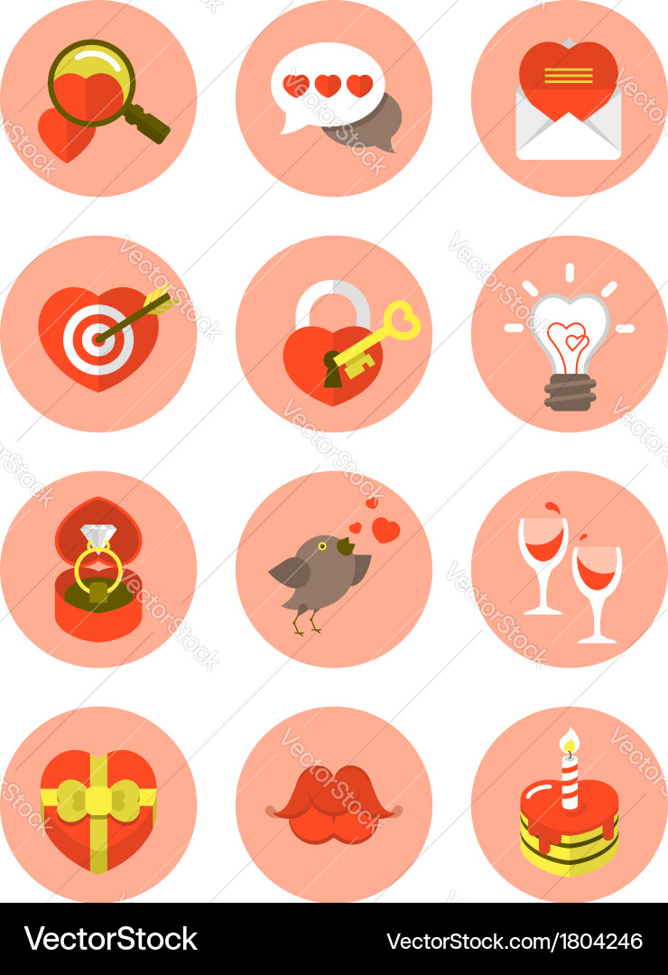 Love symbols Royalty Free Vector Image - VectorStock