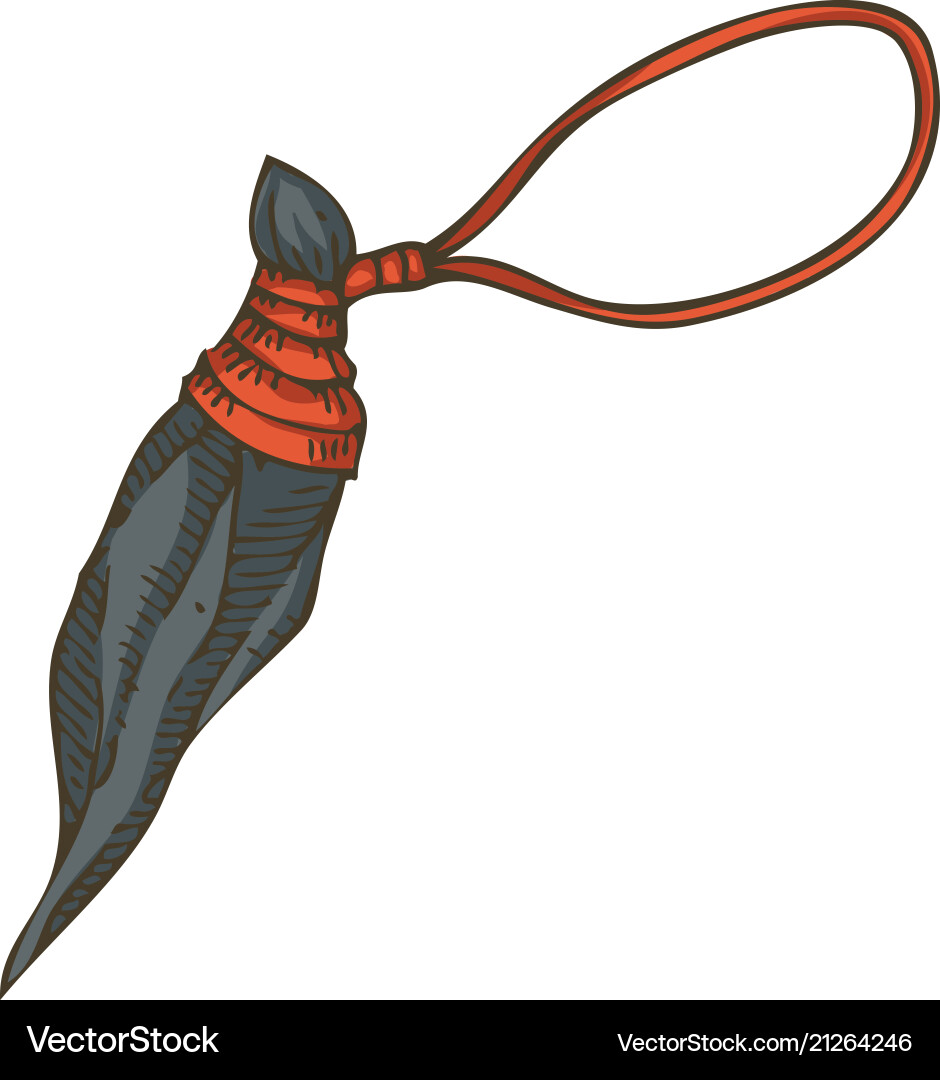 Magic amulet or necklace with black stone Vector Image