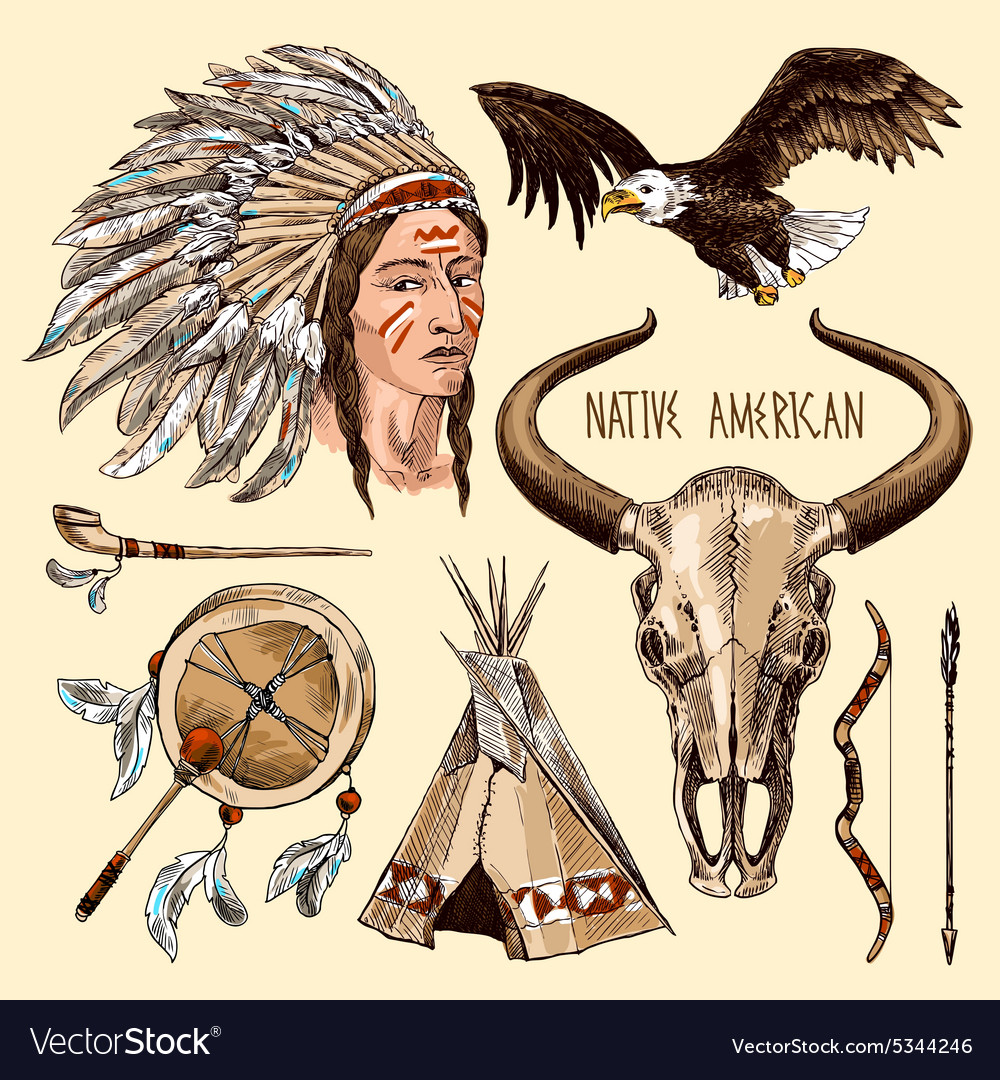 Native american Royalty Free Vector Image - VectorStock