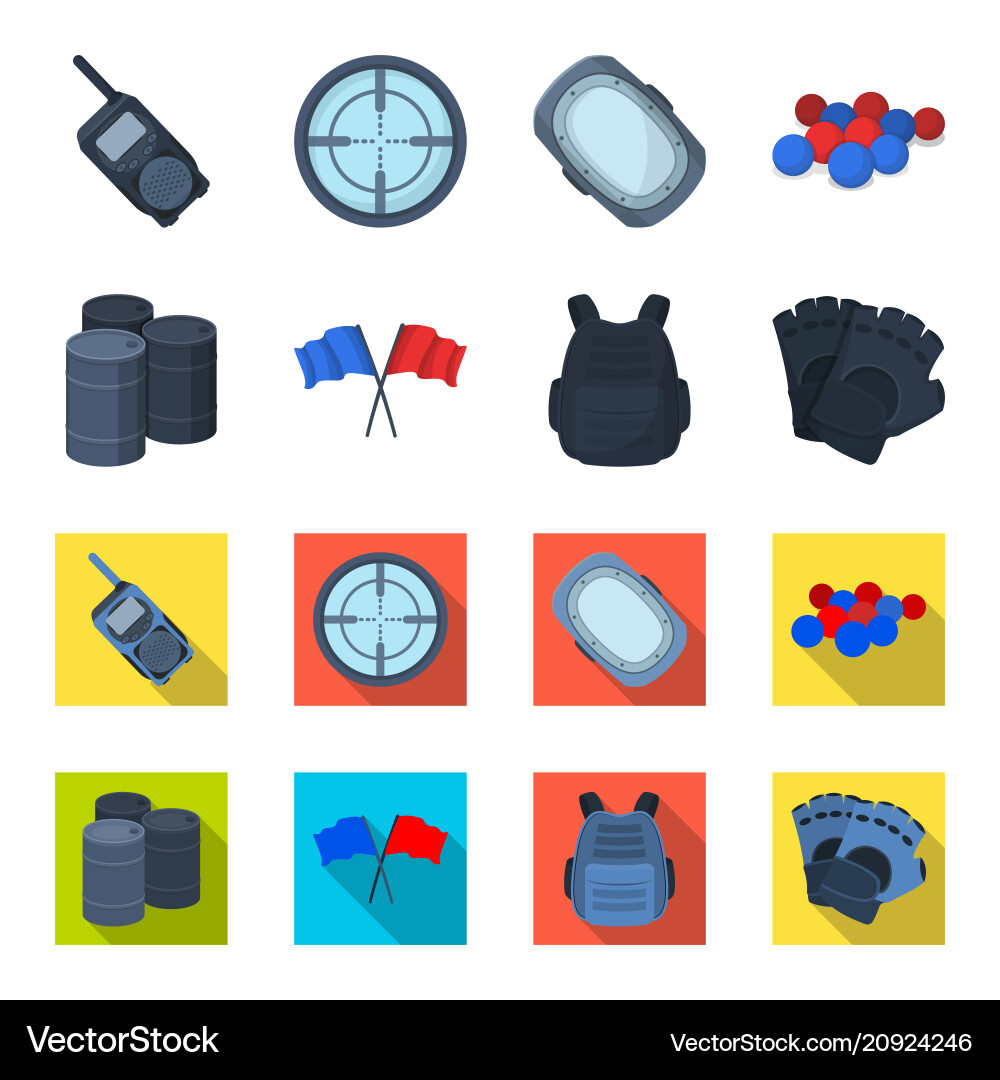 Protective vest gloves and other equipment Vector Image