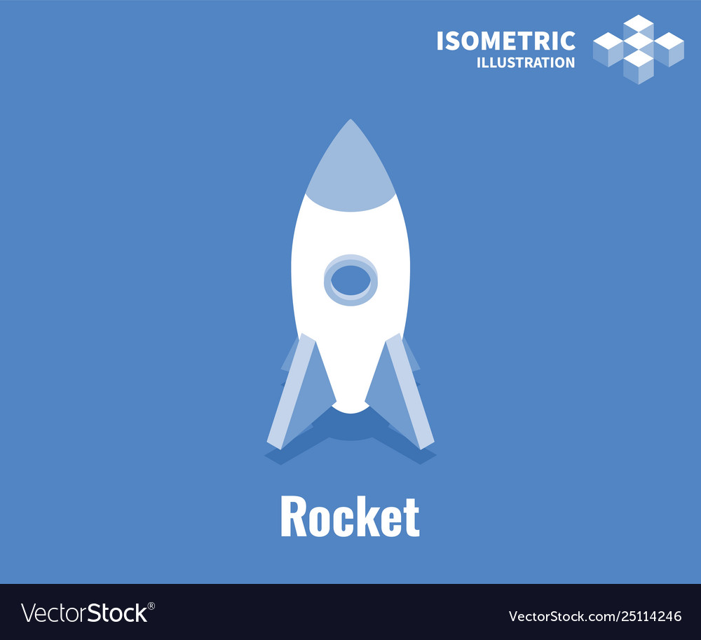 Rocket icon business startup concept Royalty Free Vector