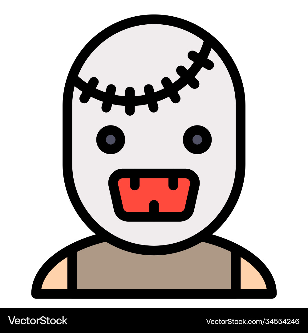 Undead avatar halloween costume Royalty Free Vector Image