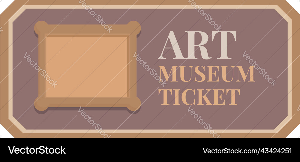 Carnival museum ticket icon cartoon entry Vector Image