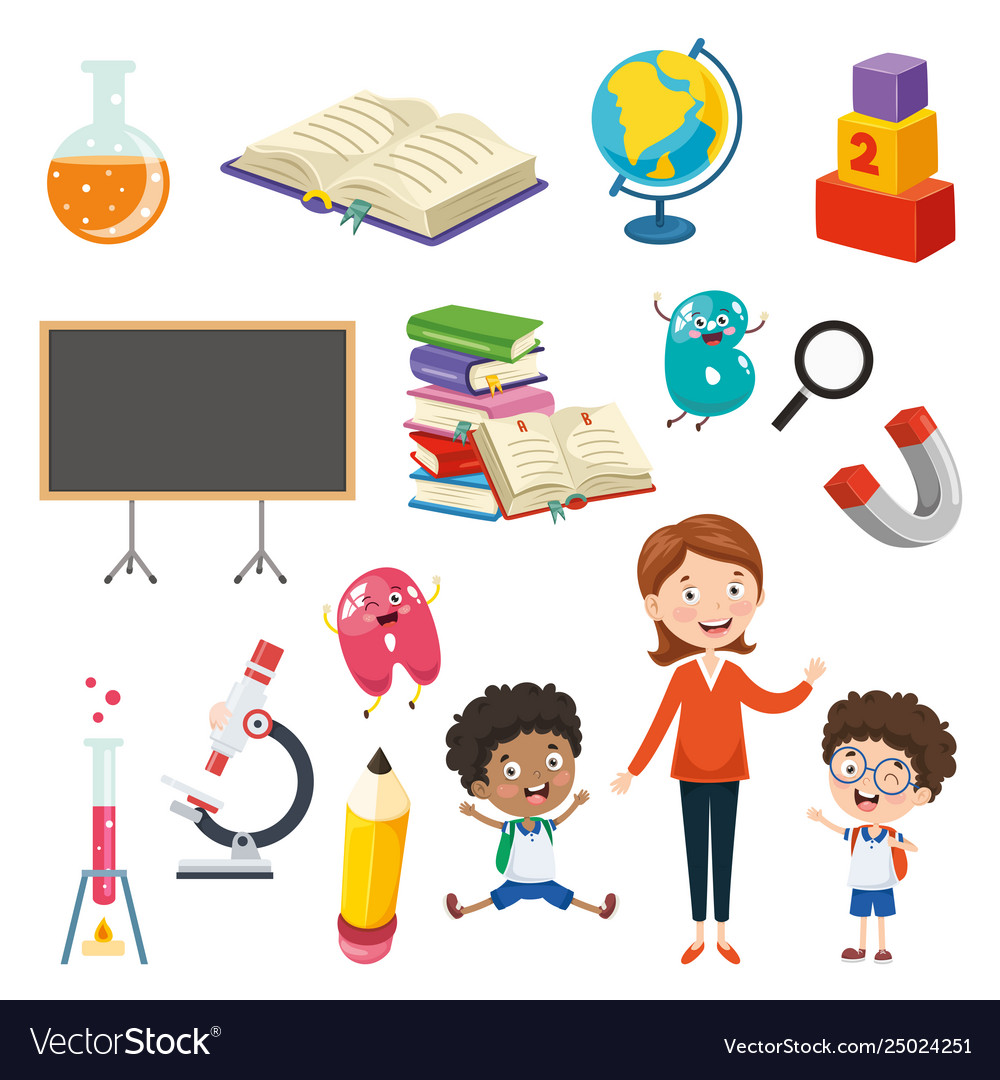 Education elements Royalty Free Vector Image - VectorStock