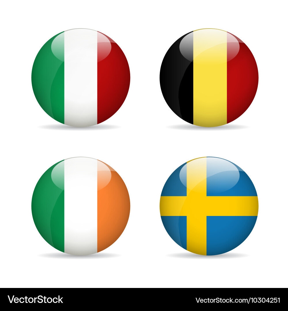 Flags of europe Royalty Free Vector Image - VectorStock