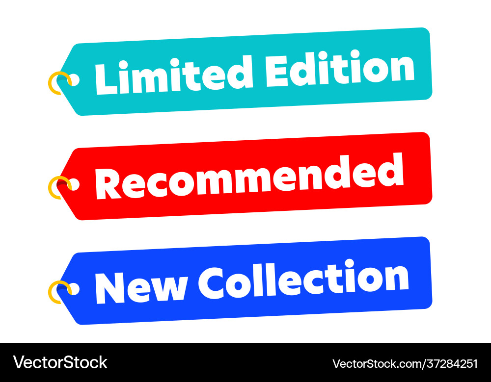 Limited edition recommended new collection Vector Image