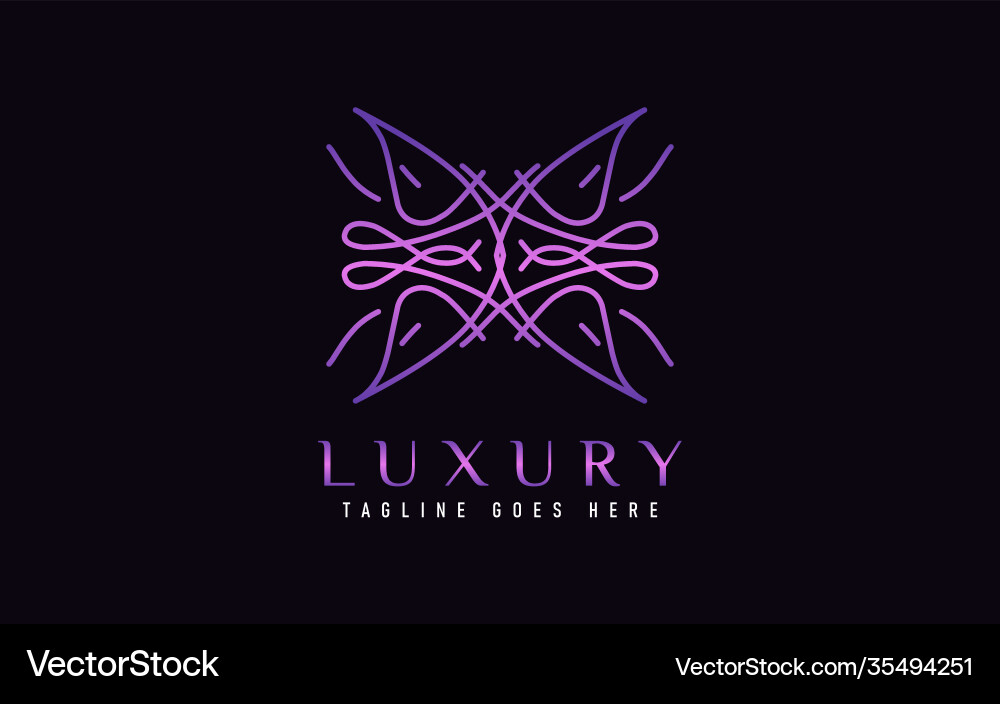 Luxury logo design elegant symbol with geometric Vector Image