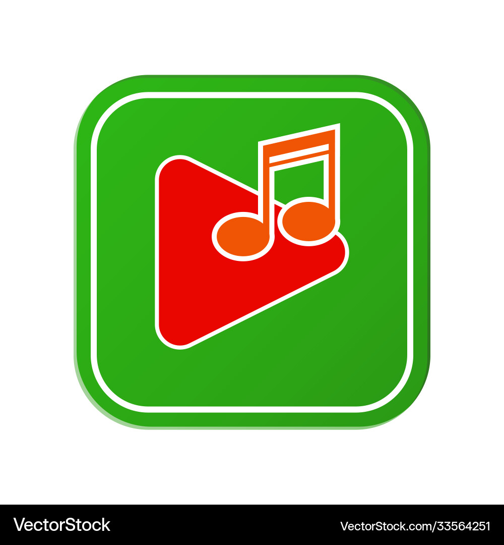 Music player icon for logos websites and apps Vector Image