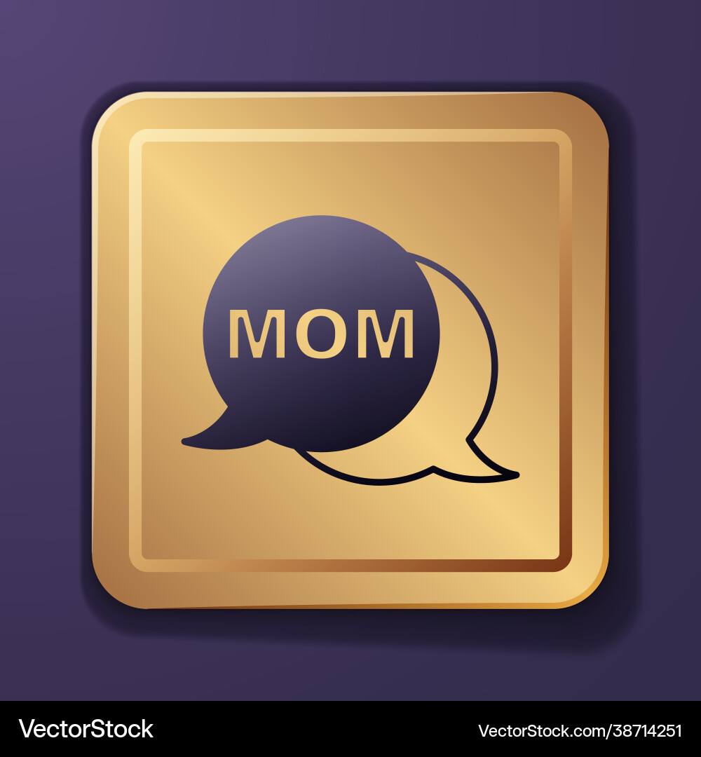 Purple speech bubble mom icon isolated on Vector Image
