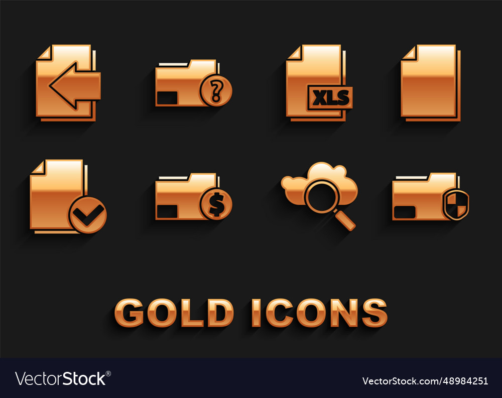 Set finance document folder protection Royalty Free Vector Set finance document folder protection Royalty Free Vector