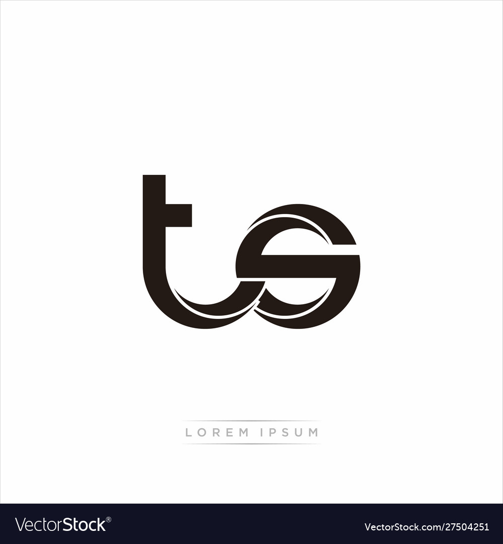 Ts initial letter split lowercase modern monogram Vector Image