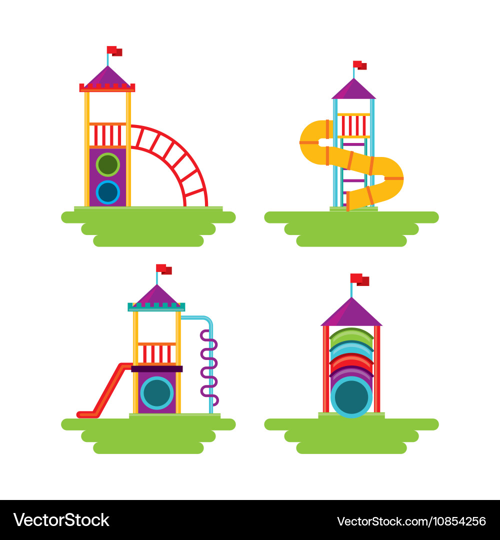 Beautiful children playground icon Royalty Free Vector Image