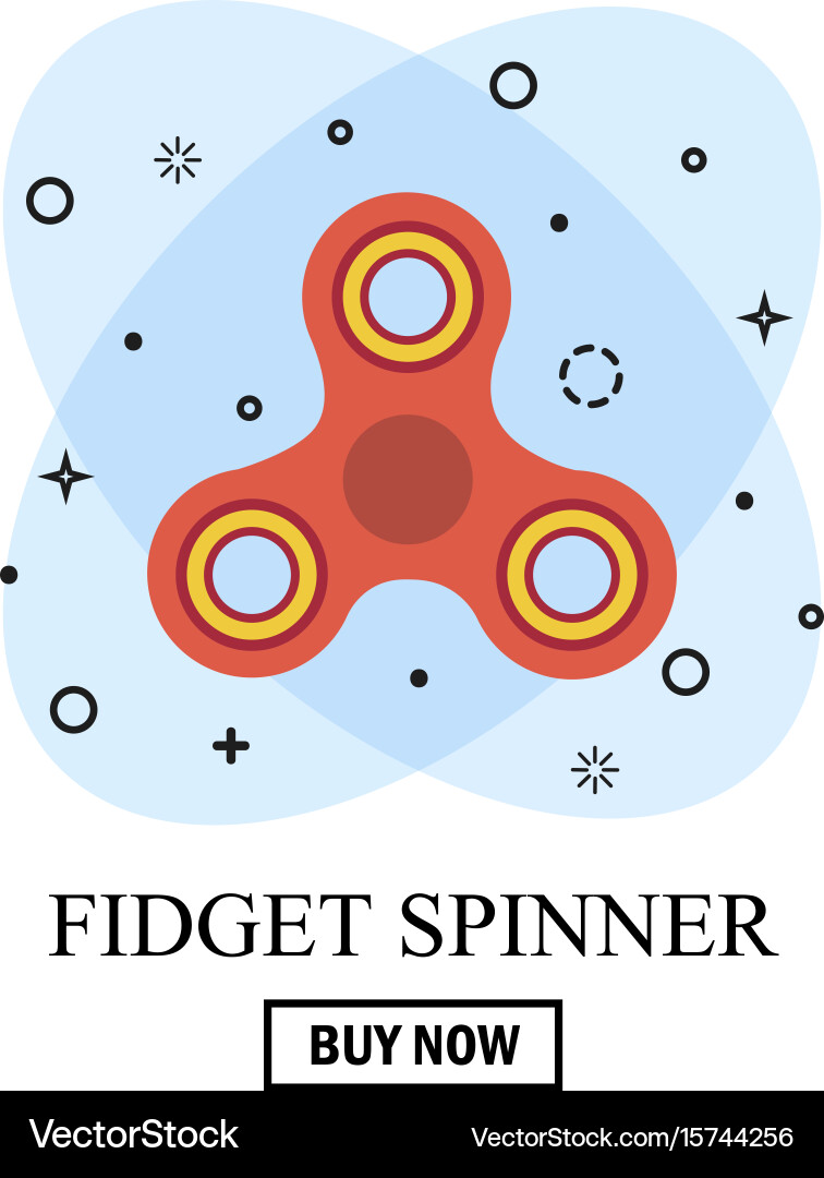 Buy hand spinner toy in flat and cartoon style Vector Image