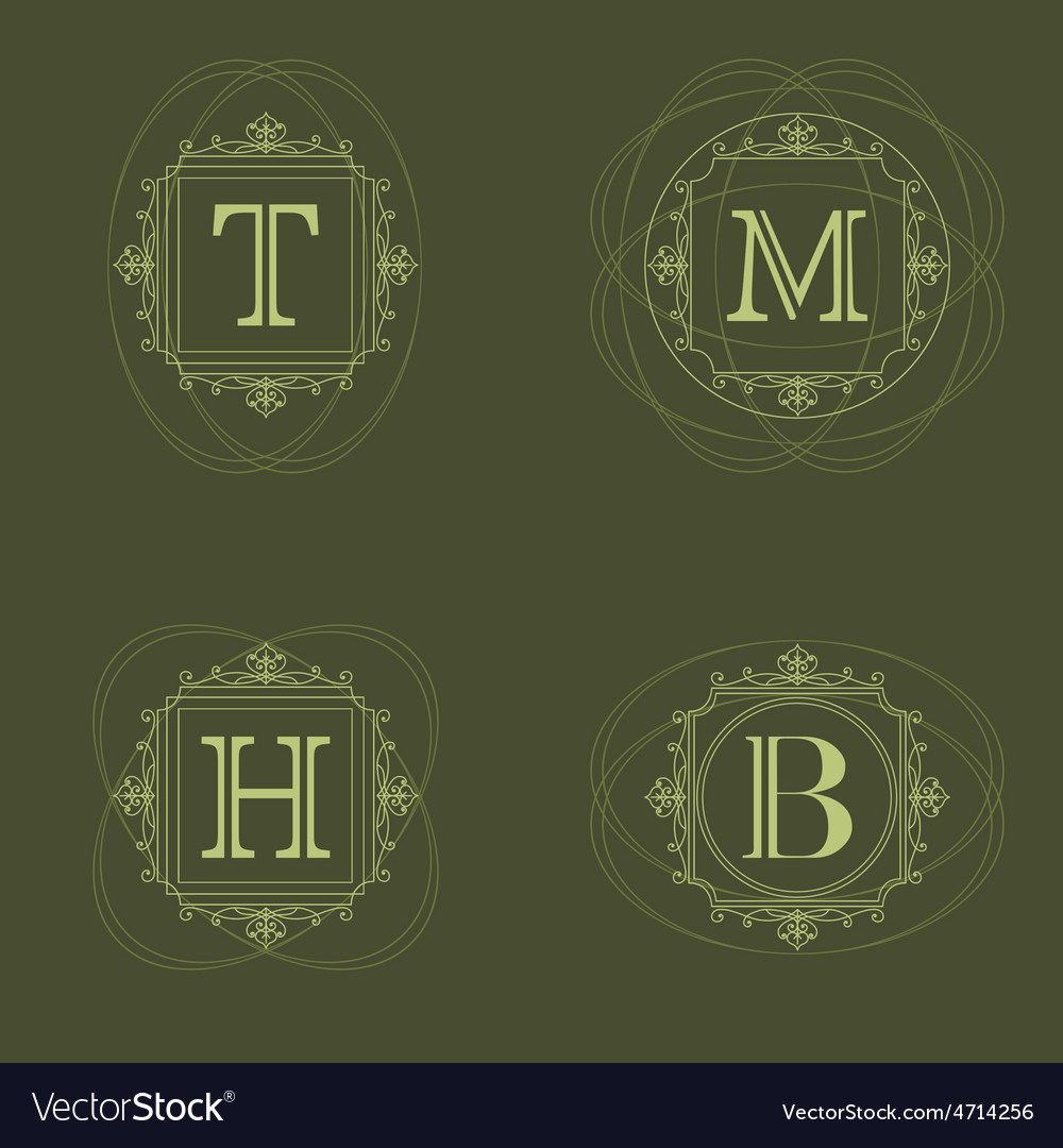 Monogram design elements graceful template Vector Image