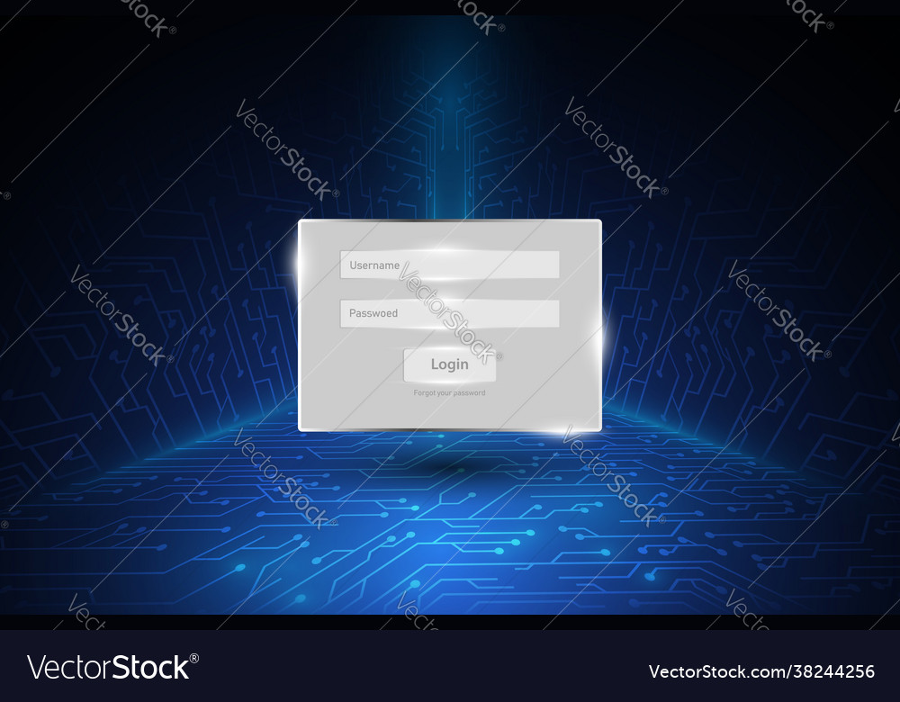 Password security window Royalty Free Vector Image