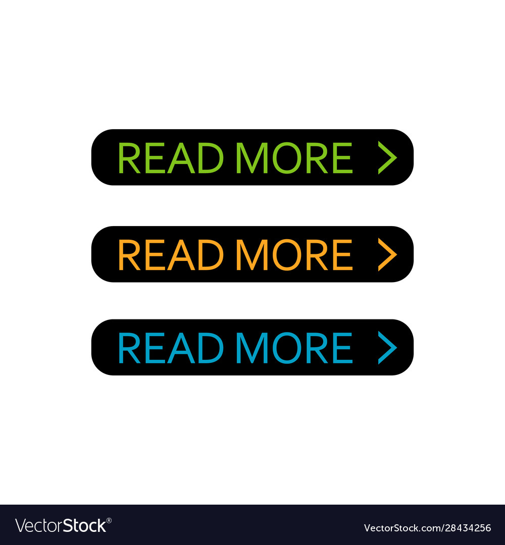 Read more button set colorful web element Vector Image Read more button set colorful web element Vector Image