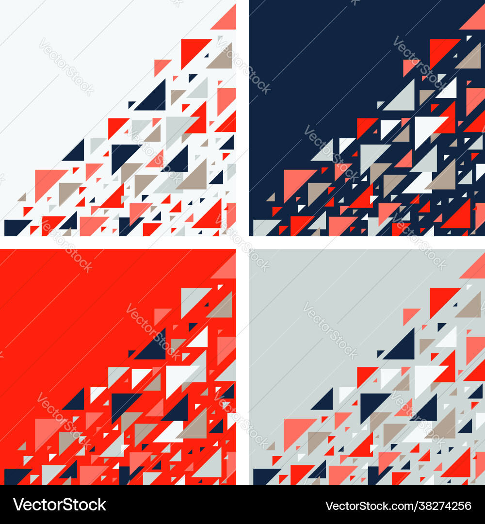 Set four abstract geometric backgrounds Royalty Free Vector