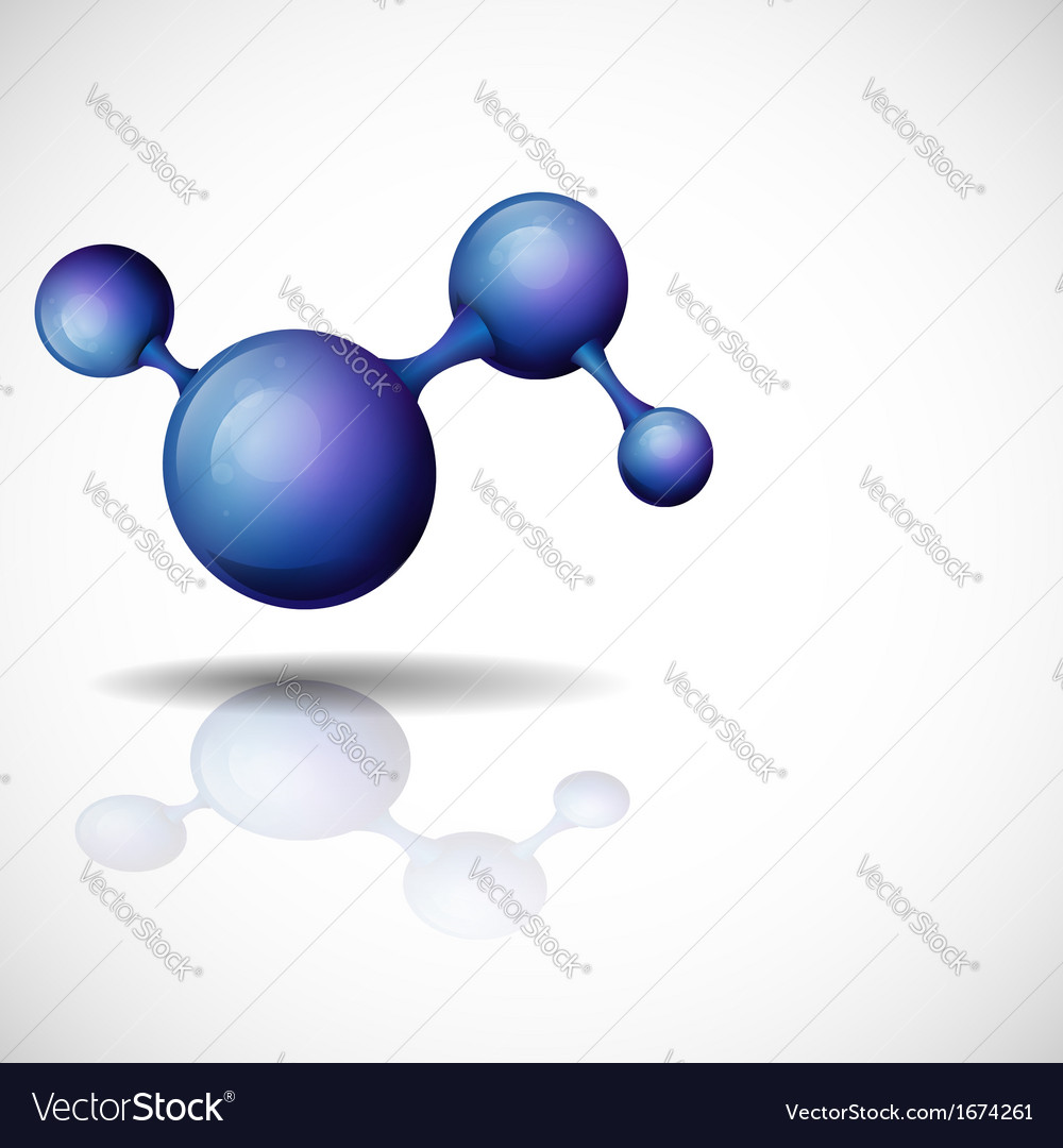 3d molecule background Royalty Free Vector Image