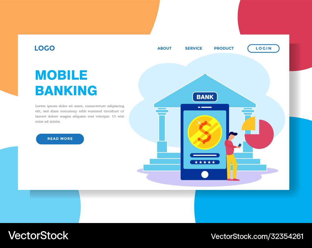 A virtual business transactions with smartphones Vector Image
