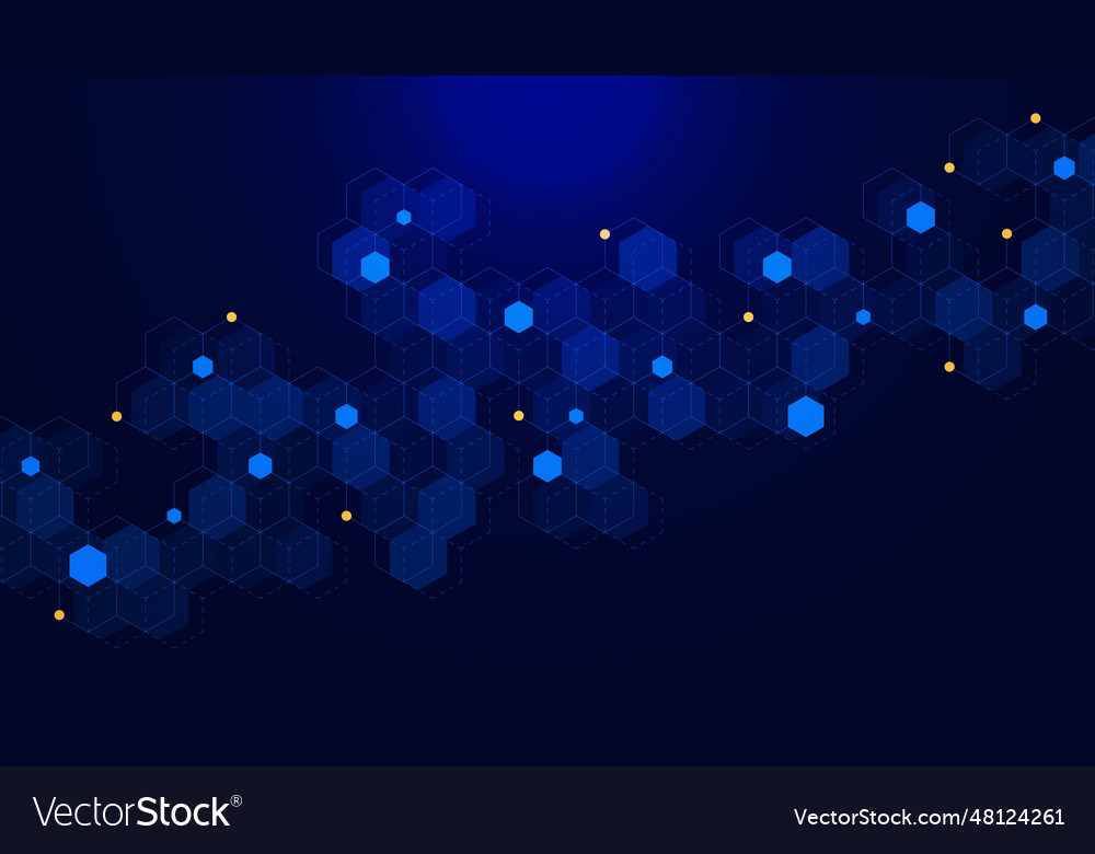 Abstract molecular structure with hexagons Vector Image Abstract molecular structure with hexagons Vector Image