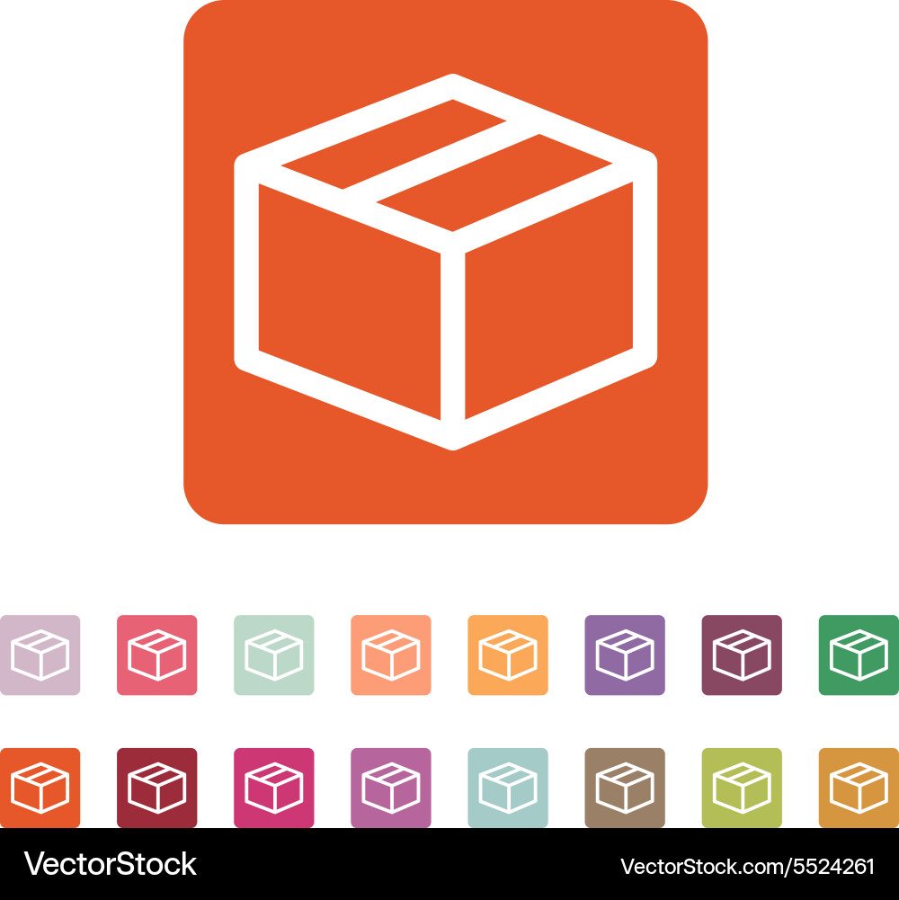 Box icon delivery and shipping symbol flat Vector Image