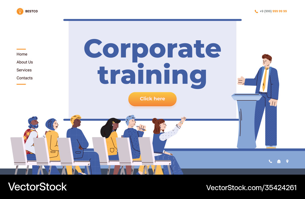Corporate training for company employees Vector Image