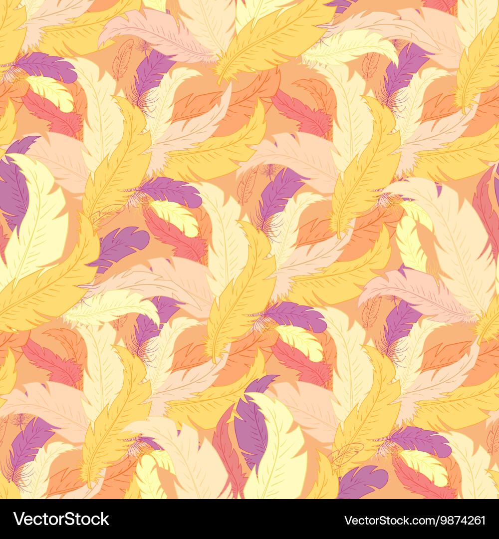 Hand drawn boho seamless pattern with colored Vector Image