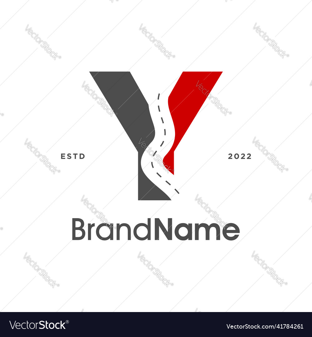 Initial y pathway Royalty Free Vector Image - VectorStock