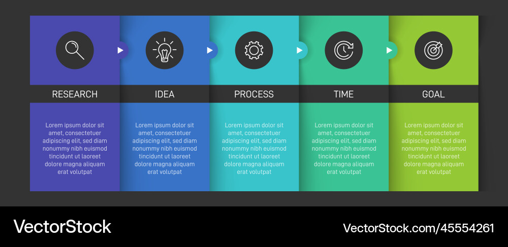 Vertical infographic design with icons and 5 Vector Image