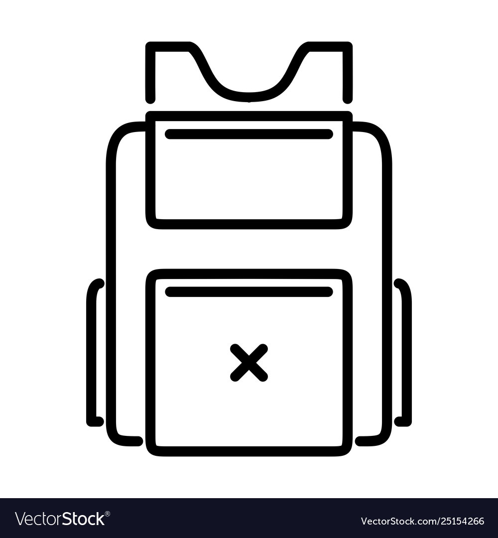 Backpack icon Royalty Free Vector Image - VectorStock