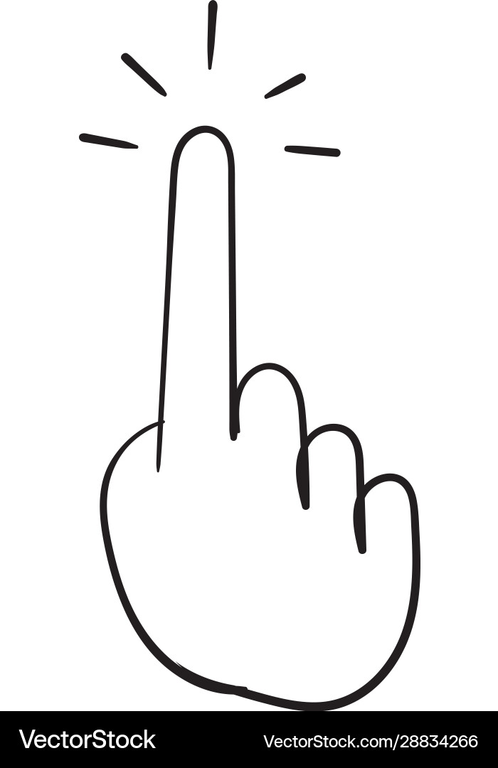 Doodle sketch style hand applause cartoon Vector Image