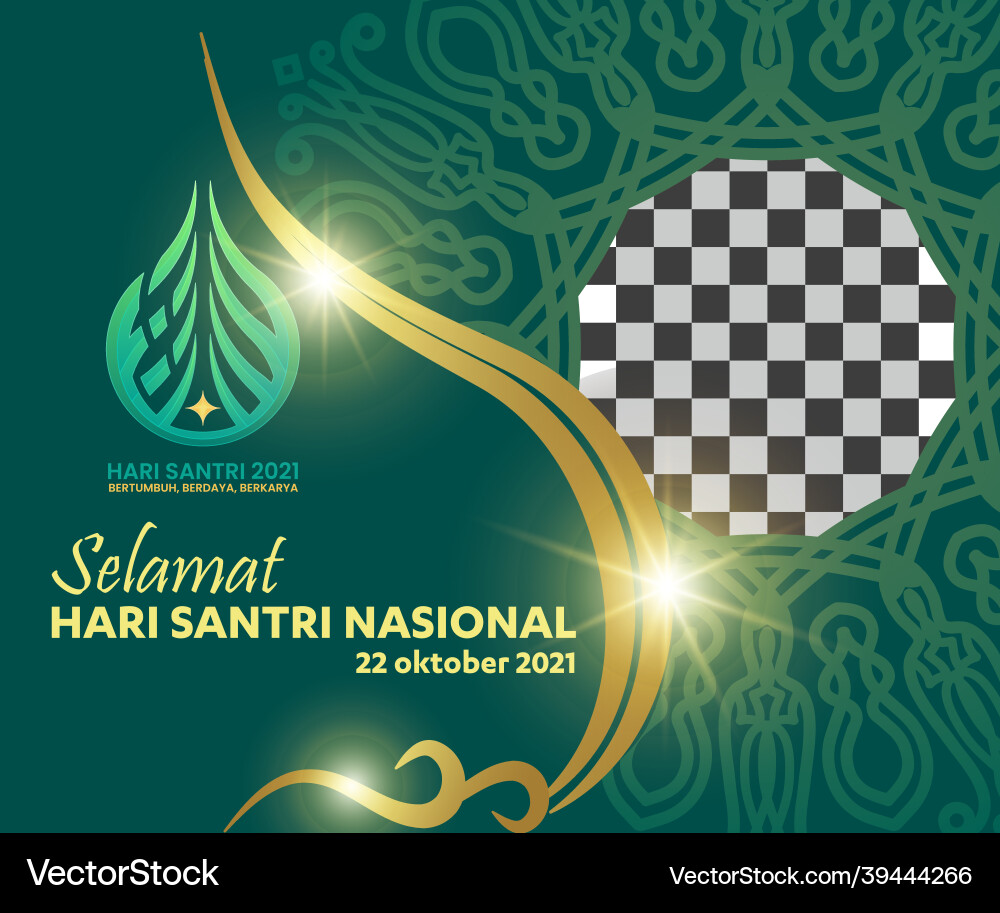 Happy santri day 2021 Royalty Free Vector Image