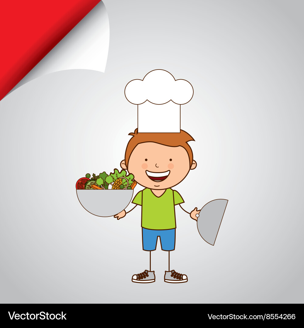 Kids cooking design Royalty Free Vector Image - VectorStock